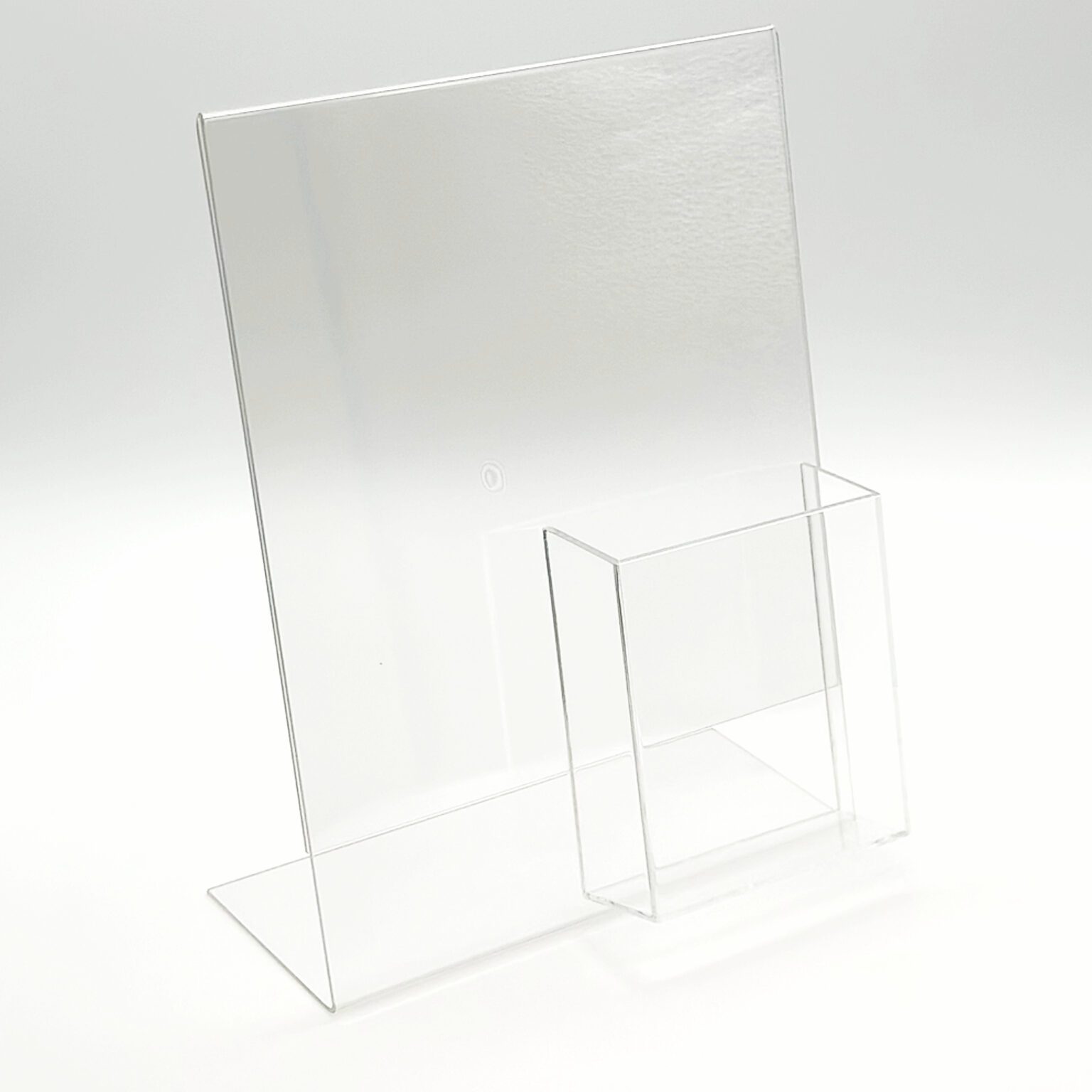 Angled Sign Holder with Front Pocket | Advance Displays 1