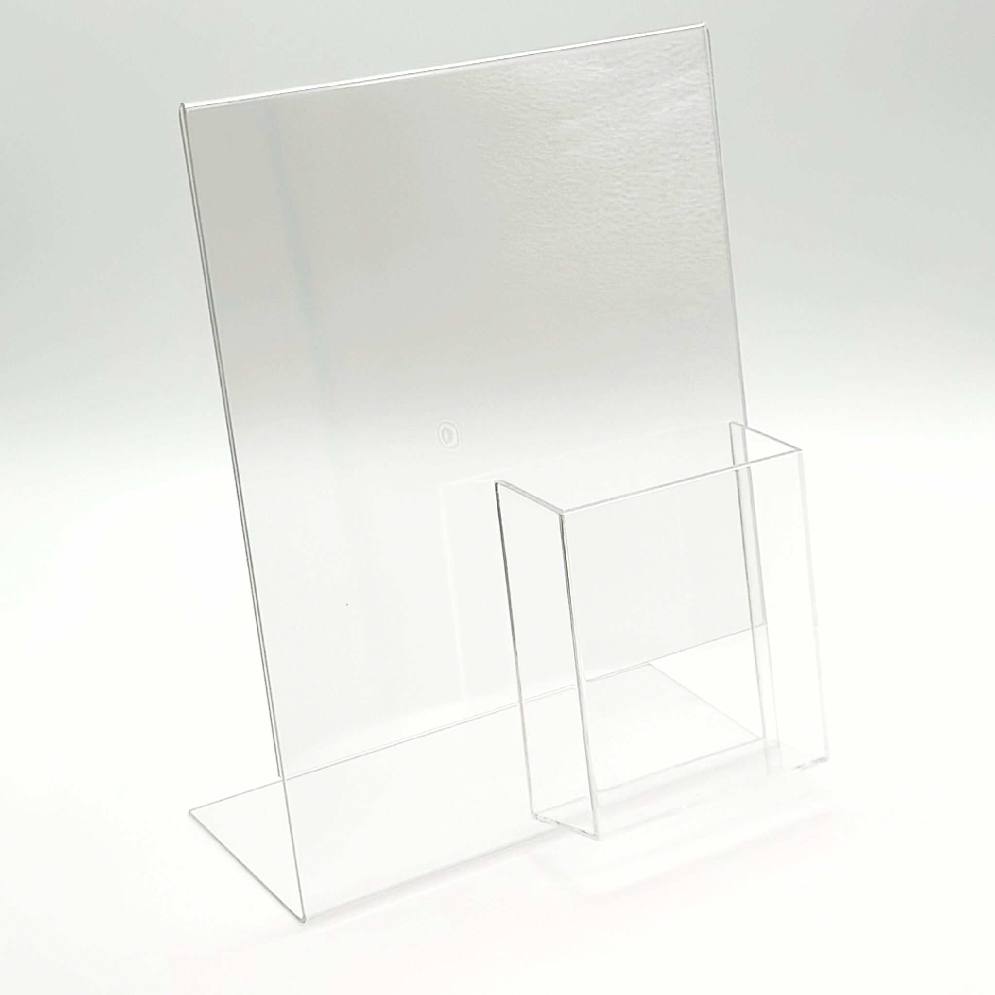 Angled Sign Holder with Front Pocket | Advance Displays 1