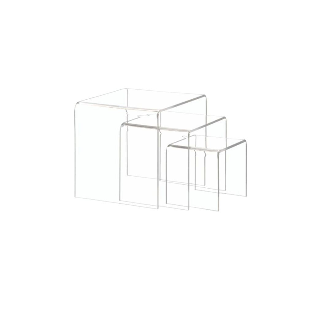3-piece Acrylic Riser Set | Advance Displays 1