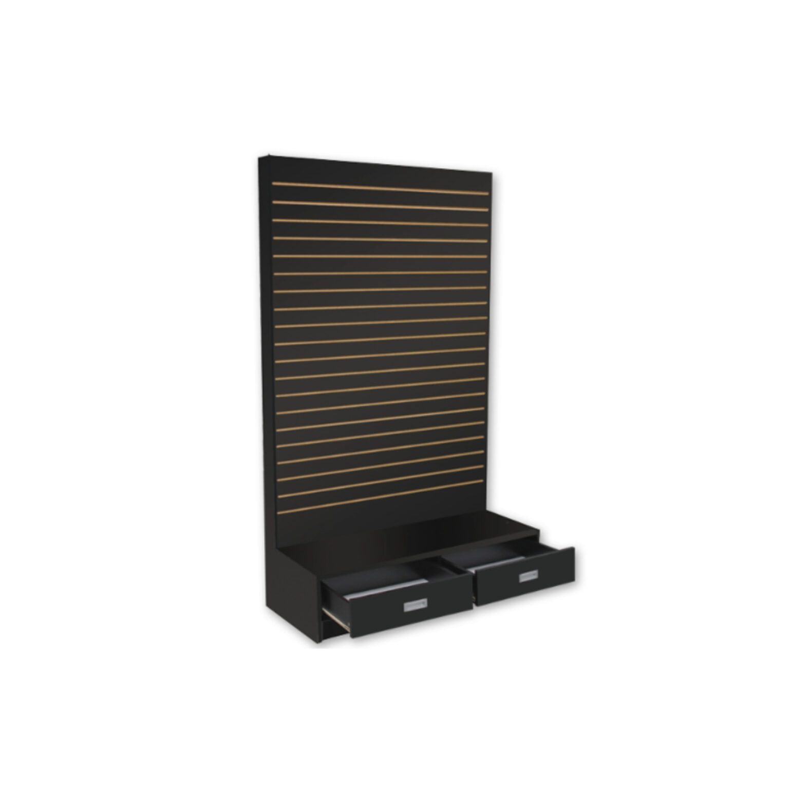 Slatwall Wall Unit - Black | Advance Displays 1