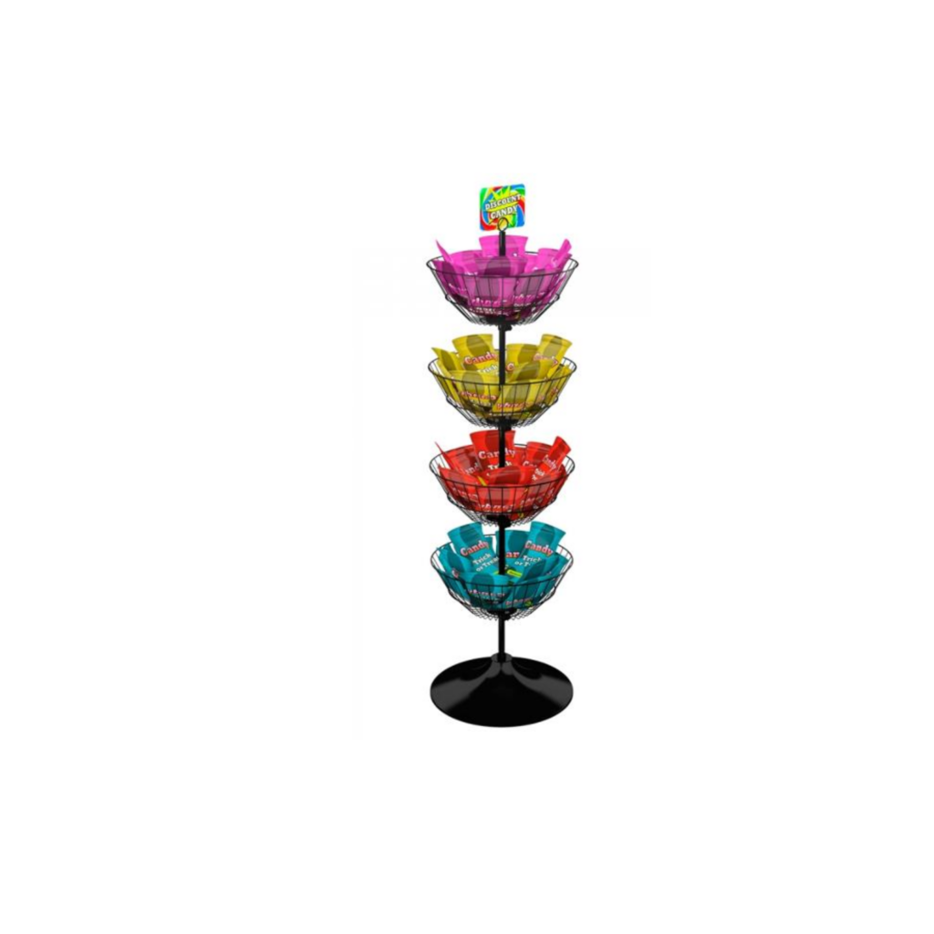 Dump Bin Displays w/Four 18" Baskets | Advance Displays 1