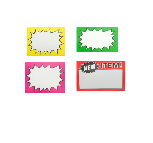 Fluorescent Sign Cards